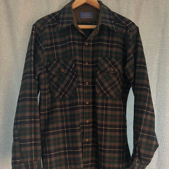 Pendleton | Shirts | Vintage Green Pendleton Flannel Shirt | Poshmark